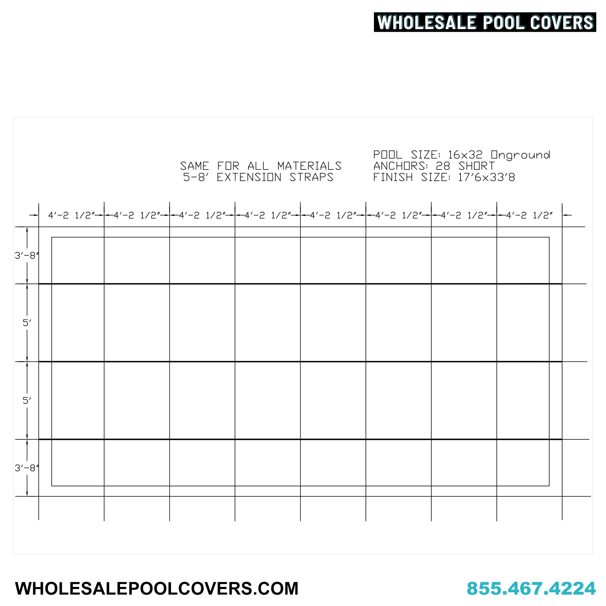HPI Yard Guard Standard Mesh 90 For On-Ground Pools 16' x 32' | Safety ...